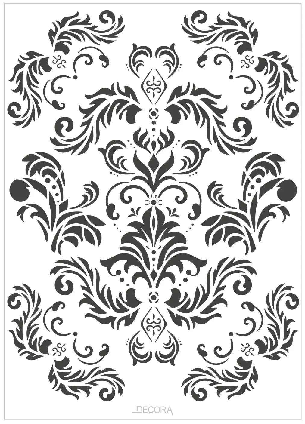 Decora Stencil - Barocco Pattern - The Decora Company